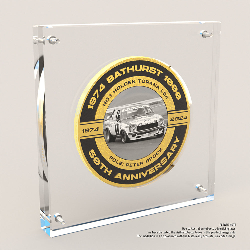 1974 Bathurst 1000 Pole Position 50th Anniversary Collector Medallion ...