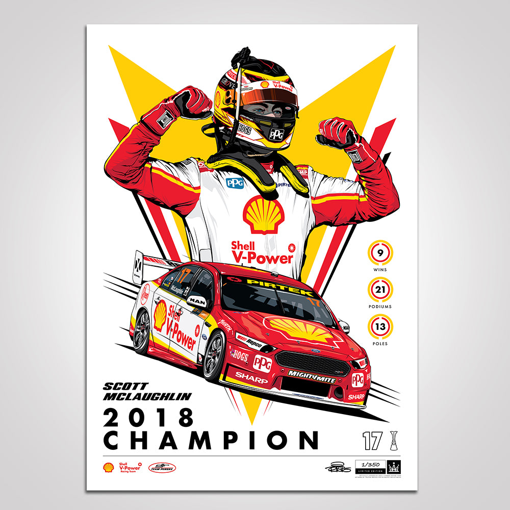 Shell V-Power Racing Team ‘Scott McLaughlin 2018 Champion’ Illustrated ...